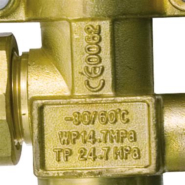 Valve for CO2 Permanent Systems, 27,8x14 (25E) Inlet Thread